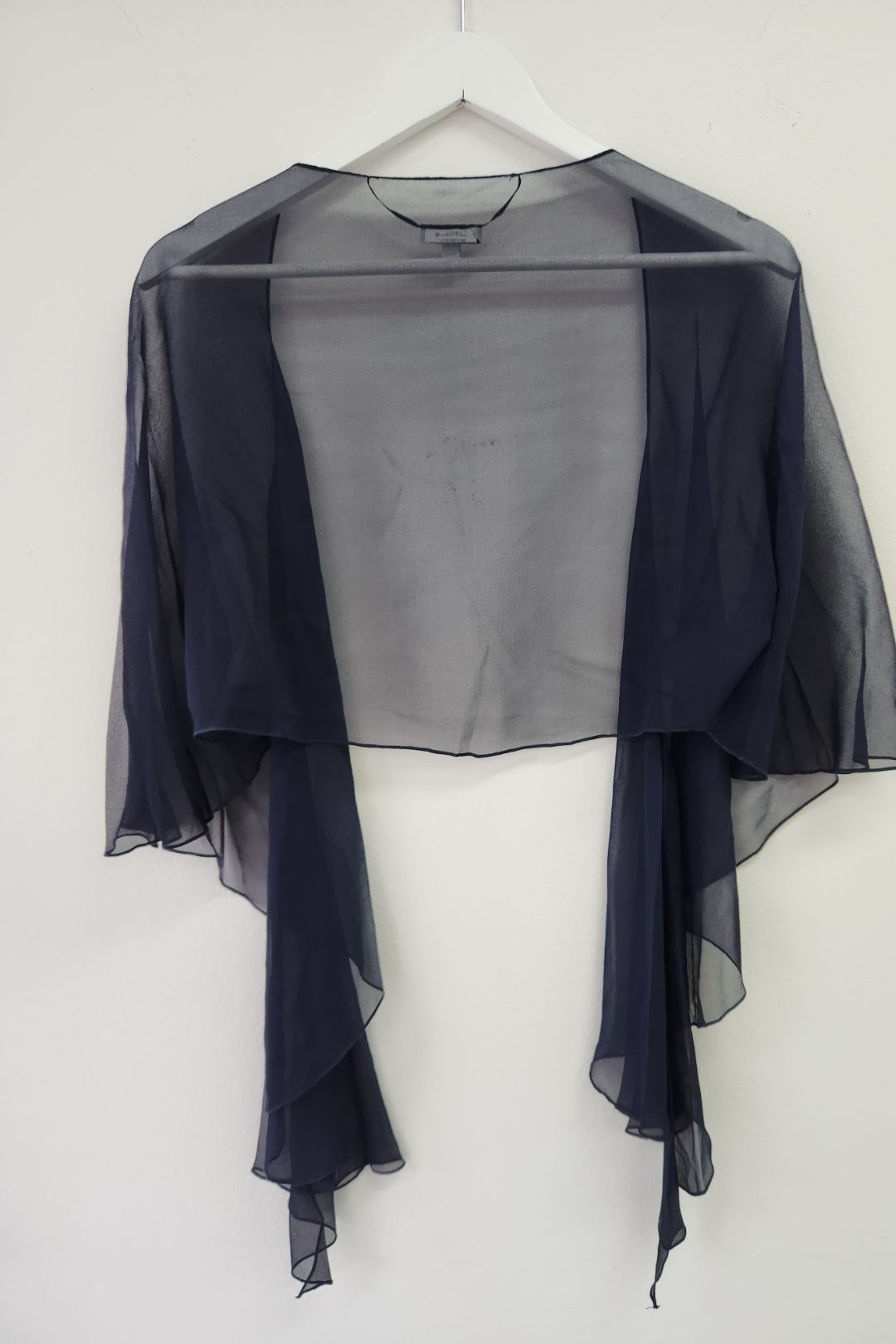 Buy Fortuna Sheer Blue Shrug | Anthea Crawford | GlamCorner