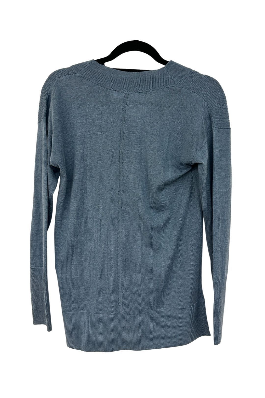Buy V Neck Rib Knit Sweater in Blue | Witchery | GlamCorner