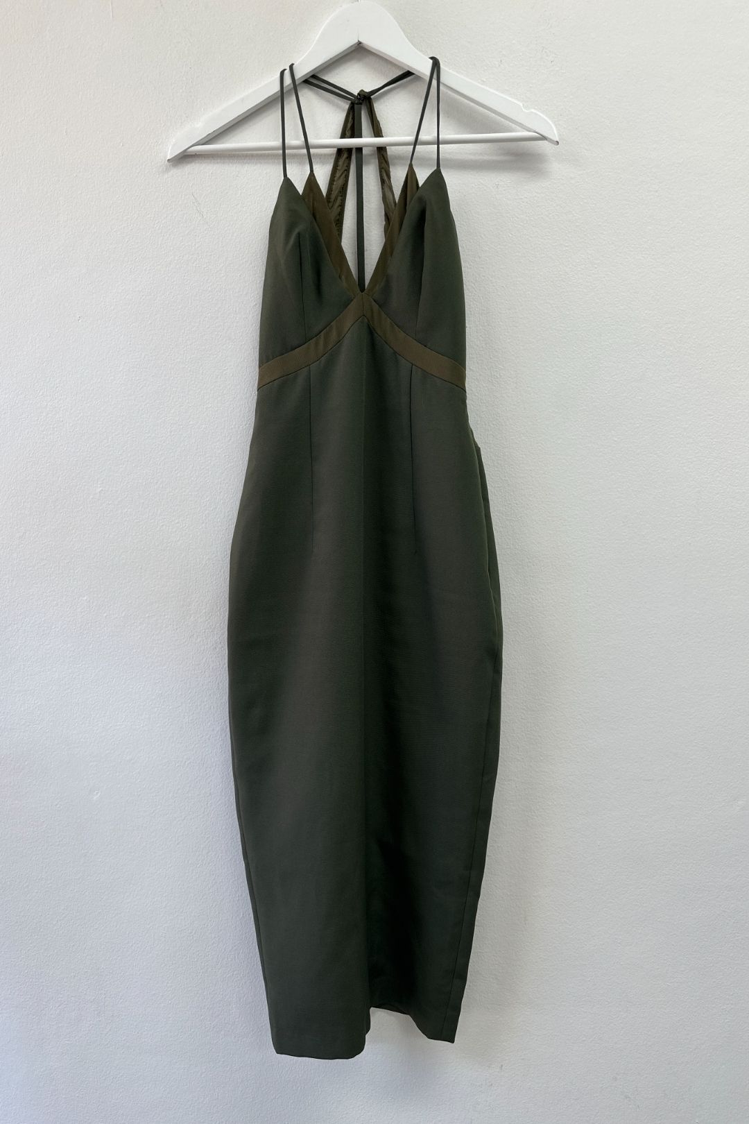 Buy Sonata Cocktail Bodycon Dress in Olive Green | Elle Zeitoune ...