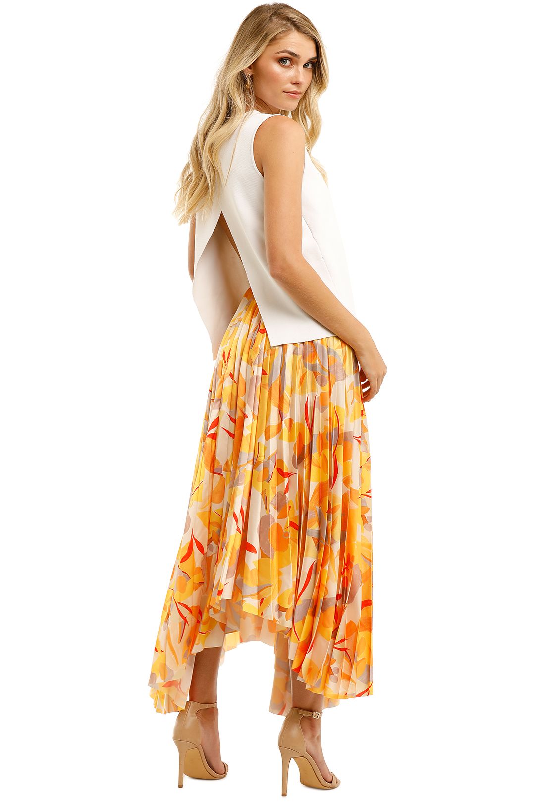 Hooper Skirt in Golden Floral by Acler for Hire | GlamCorner