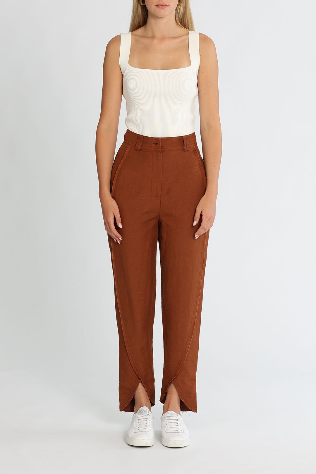 Hire Admiration Pant in Coffee | AJE | GlamCorner