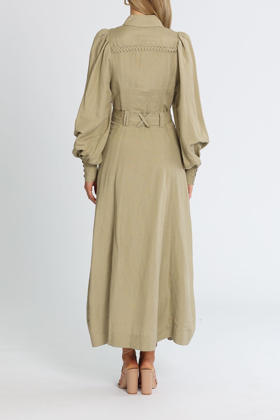 Hire Ephemera Braided Midi Dress in Concrete Grey | AJE | GlamCorner
