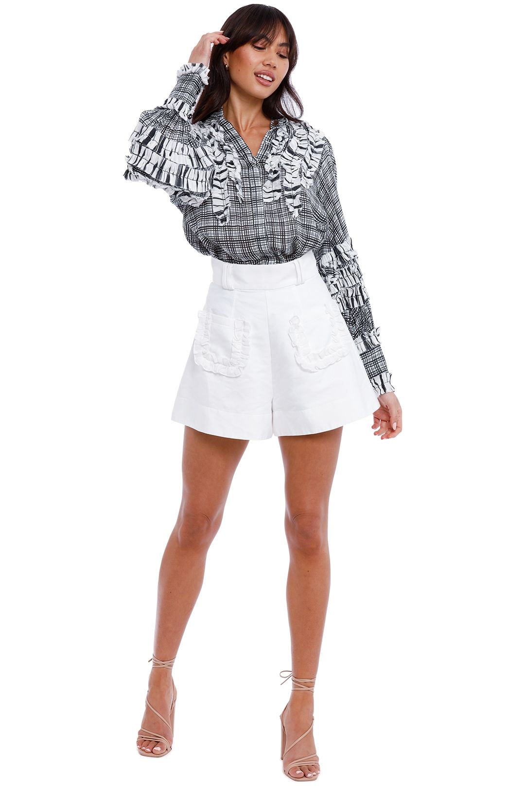 Hire Memento Ruffle Blouse | AJE | GlamCorner