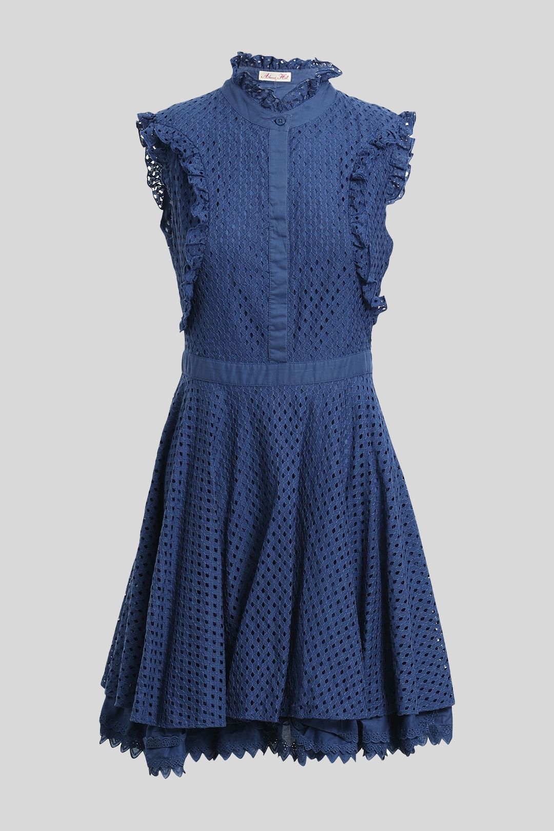 Buy Blue Lace Diamond Pattern Dress | Alannah Hill | GlamCorner