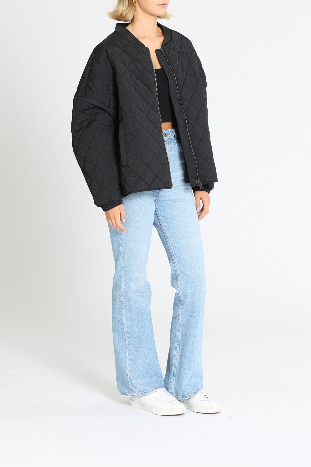 Hire Willa Quilted Jacket in Black | Assembly Label | GlamCorner