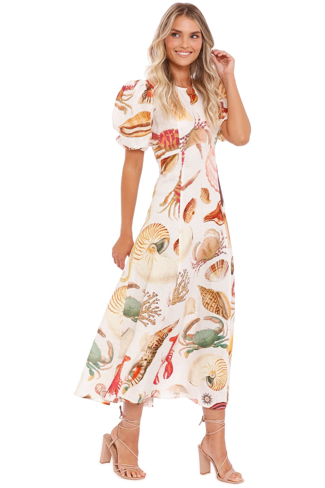 Hire Atlantis Midi Flare Dress | Alemais | GlamCorner