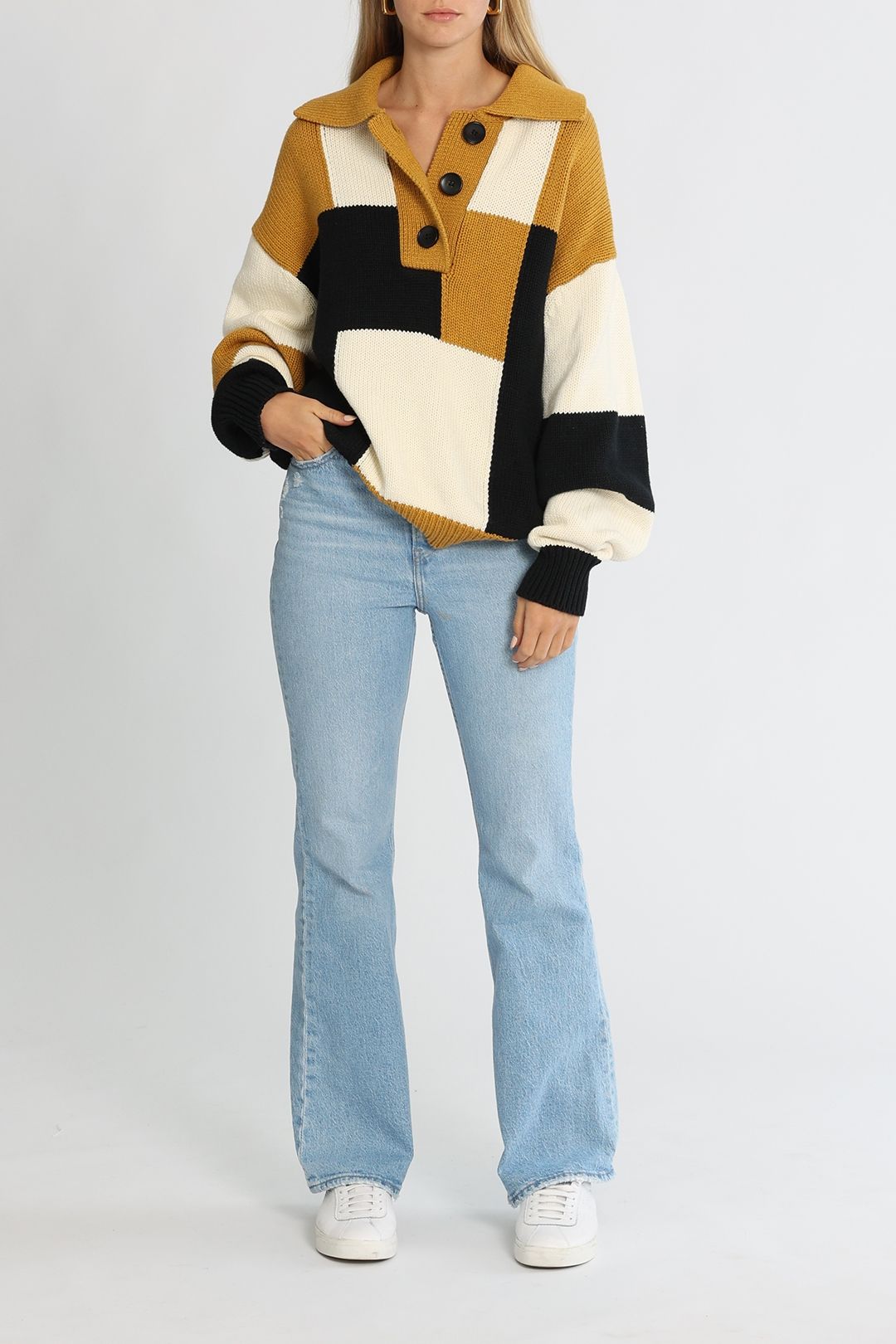 Hire Checked Polo Knit | Bassike | GlamCorner