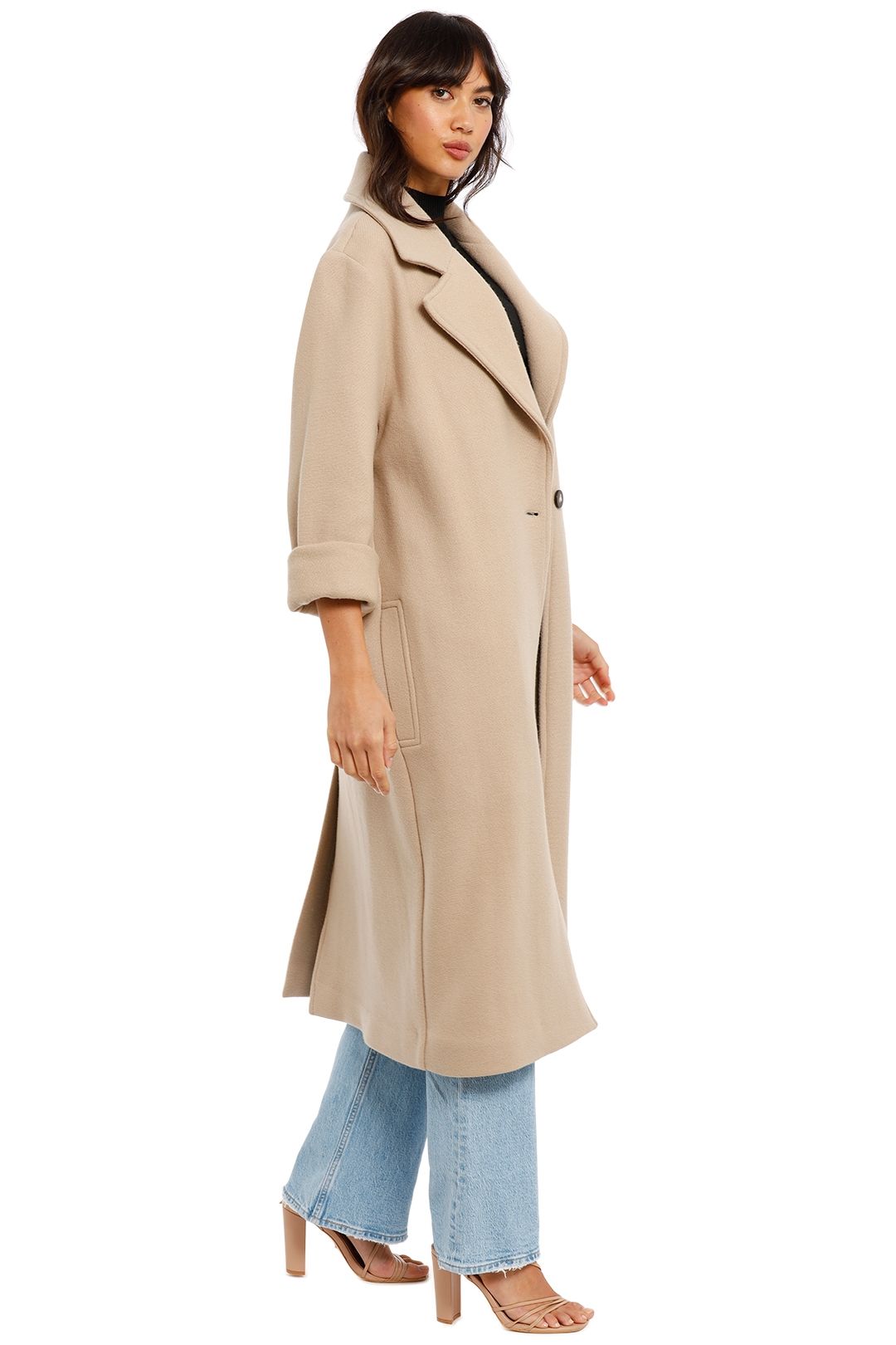 Hire Harrison Coat in Fawn | Bec and Bridge | GlamCorner