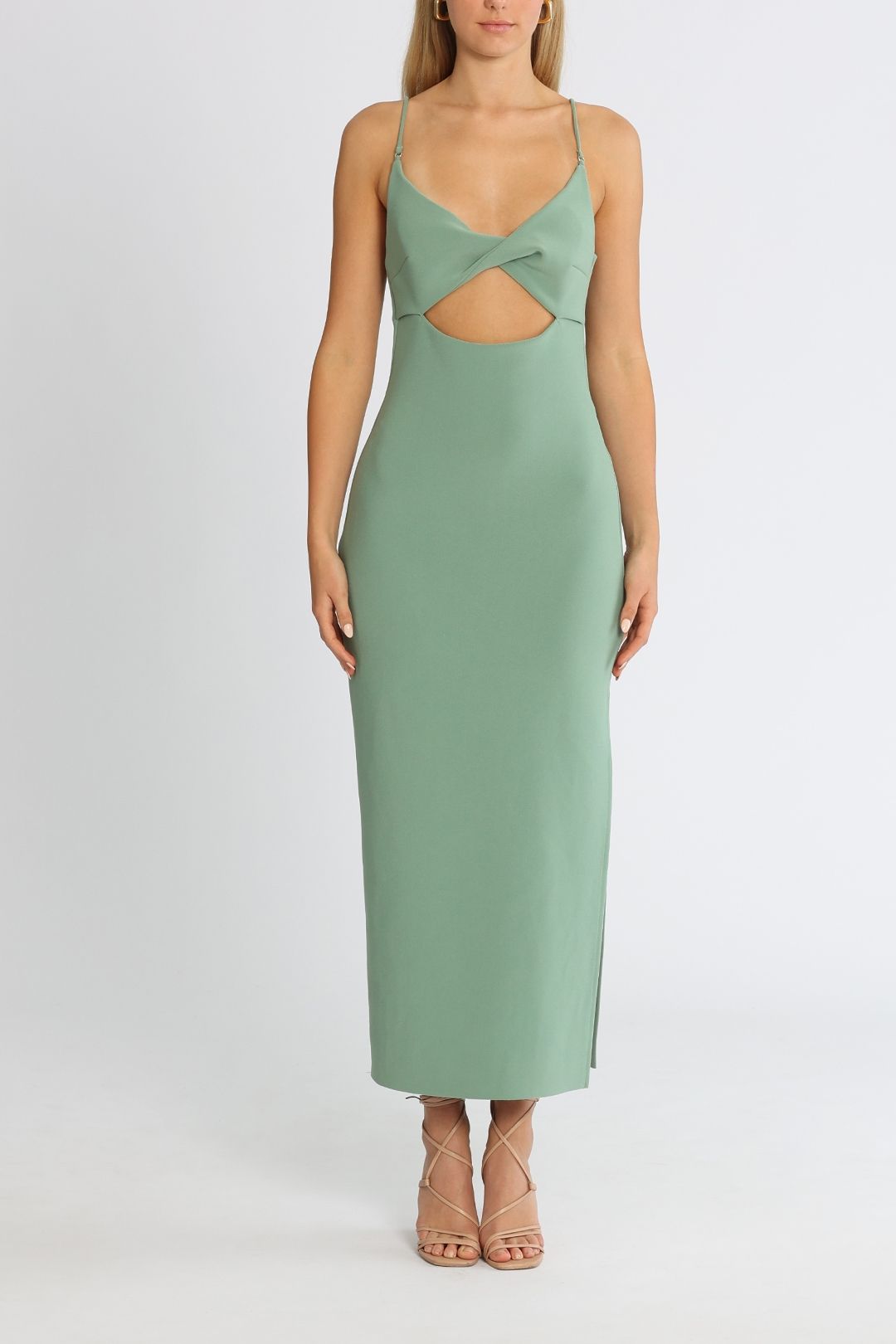 Hire Ivy Midi Dress in Moss | Bec and Bridge | GlamCorner