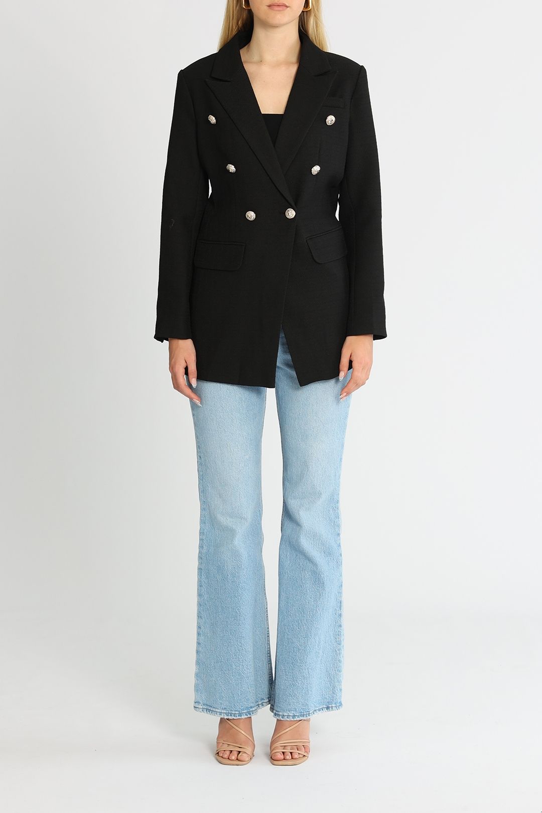 Hire Princess Polly Weave Blazer Black | Belle and Bloom | GlamCorner