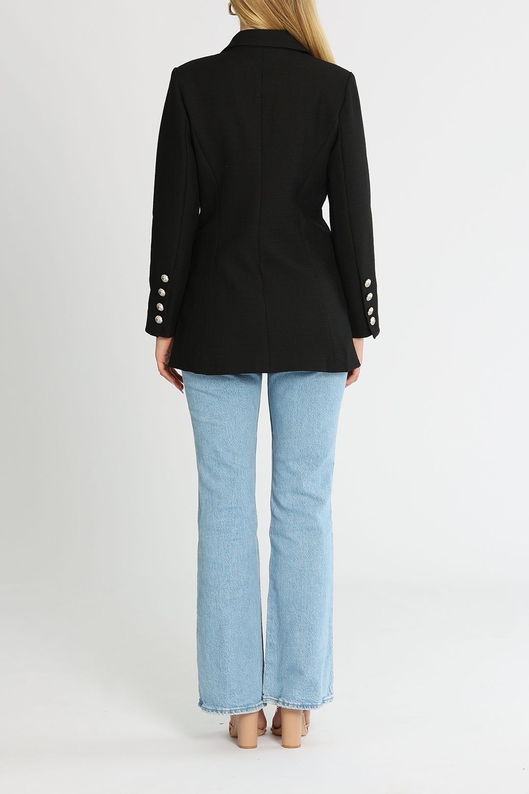 Hire Princess Polly Weave Blazer Black | Belle and Bloom | GlamCorner