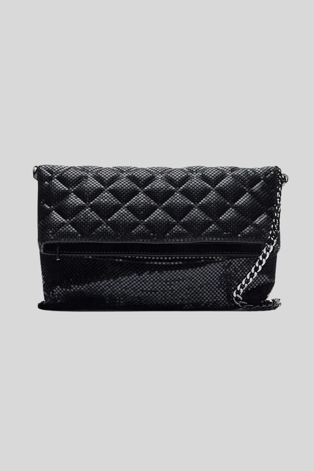 Buy Black Cheeky Pinch Mesh Crossbody Clutch | Mimco | GlamCorner