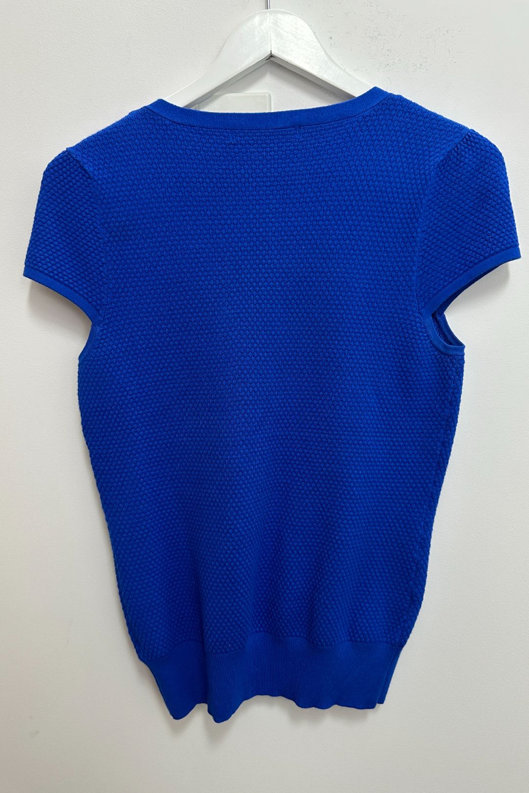 Buy Blue Cap Sleeve Knit Top | Review | GlamCorner