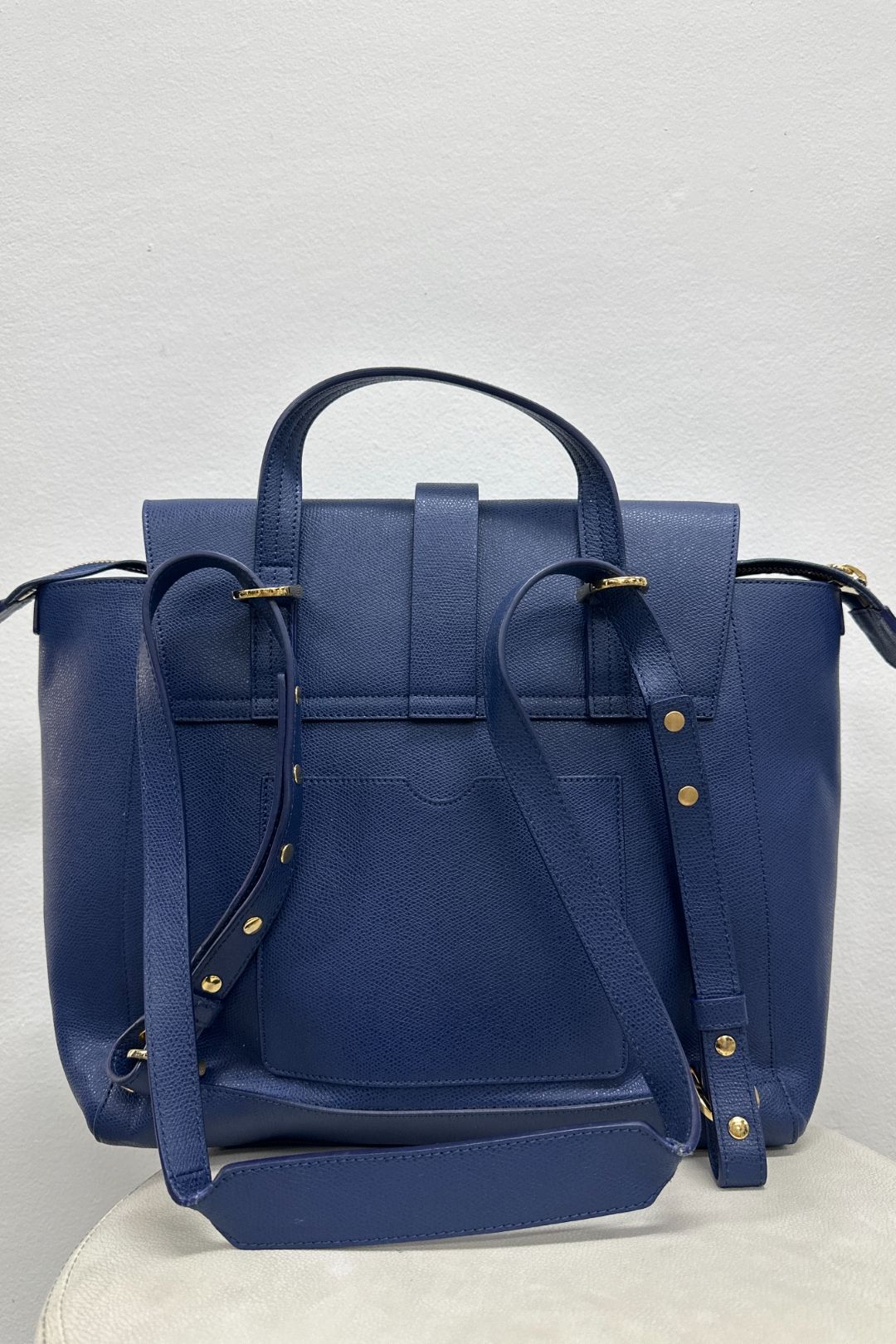 Buy Blue Maestra Pebbled Leather Bag | Senreve | GlamCorner