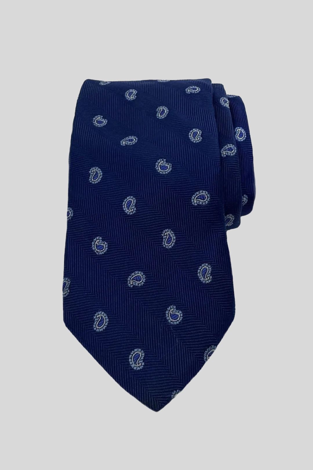 Buy Classic Navy Silk Amoeba Tie | Brooks Brothers | GlamCorner