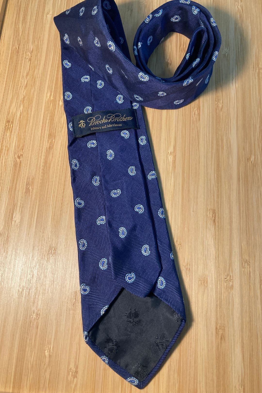Buy Classic Navy Silk Amoeba Tie | Brooks Brothers | GlamCorner