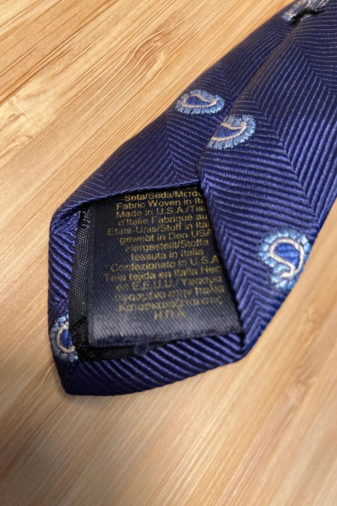 Buy Classic Navy Silk Amoeba Tie | Brooks Brothers | GlamCorner