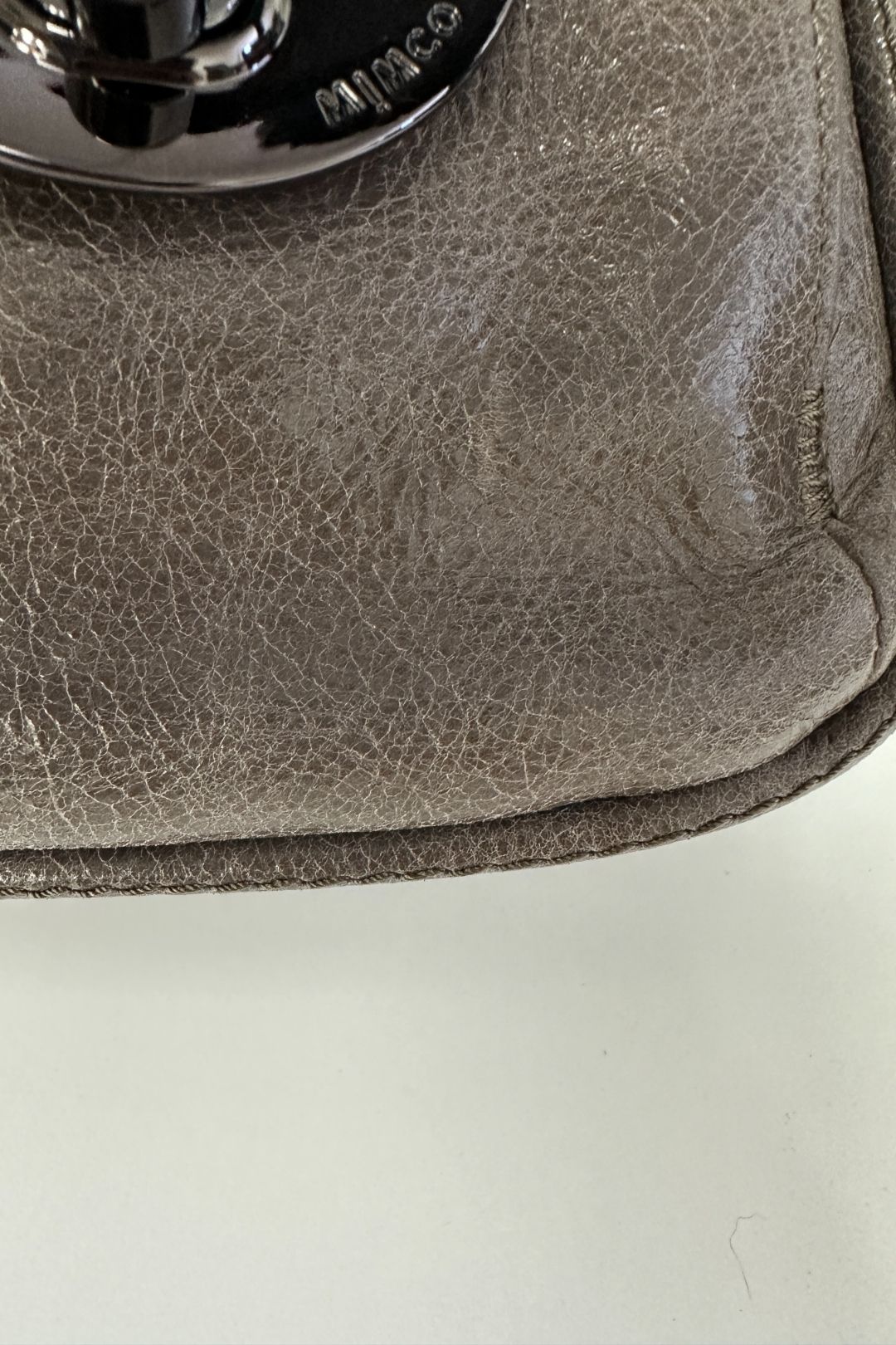 Buy Brown Turnlock Zip Tote Handbag | Mimco | GlamCorner