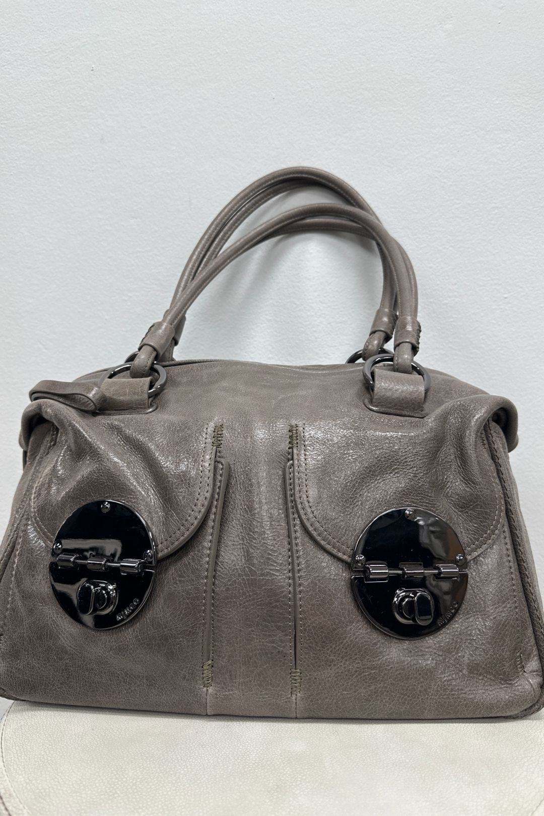 Buy Brown Turnlock Zip Tote Handbag | Mimco | GlamCorner