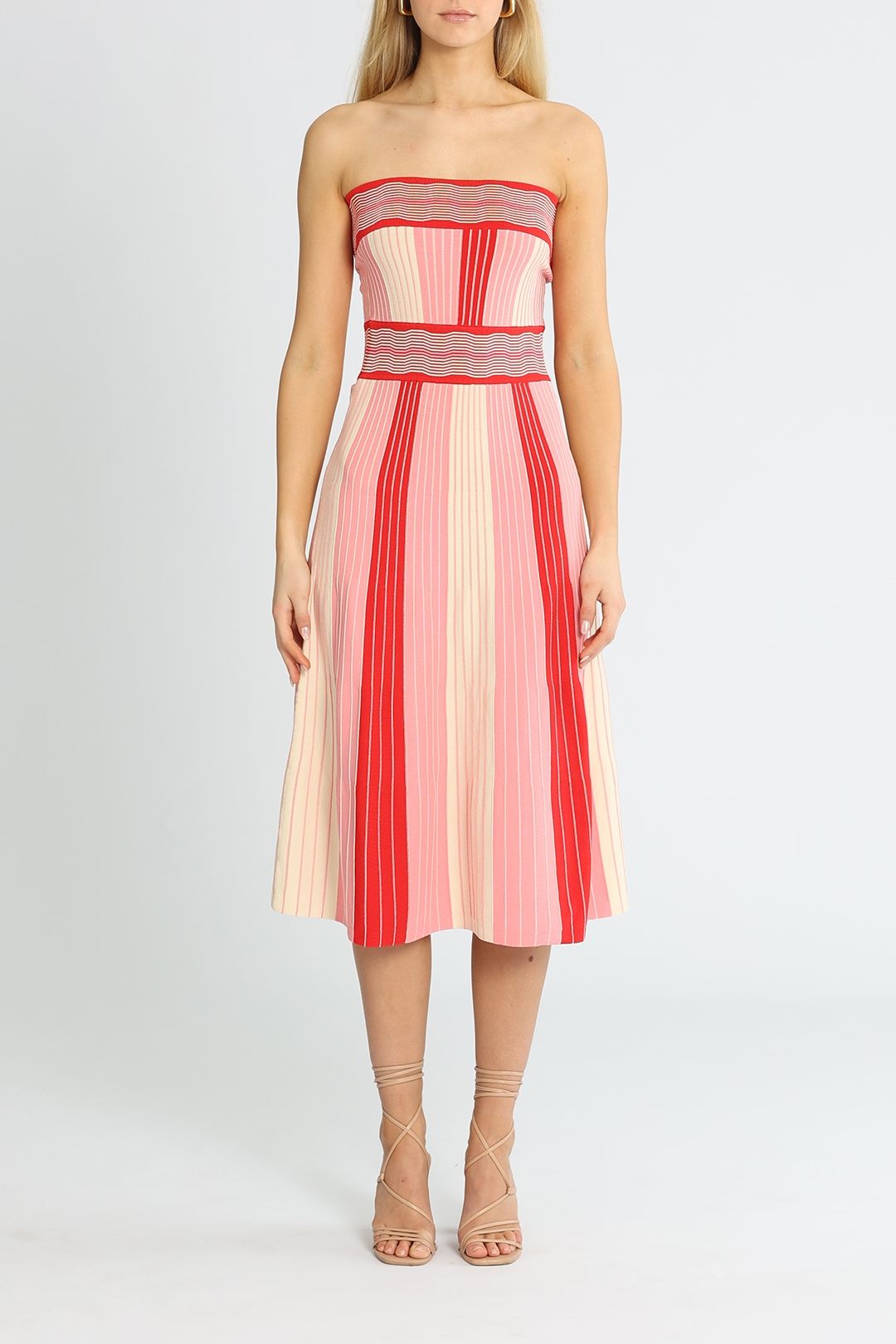 Hire Pipe Stripe Knit Dress | By Johnny | GlamCorner