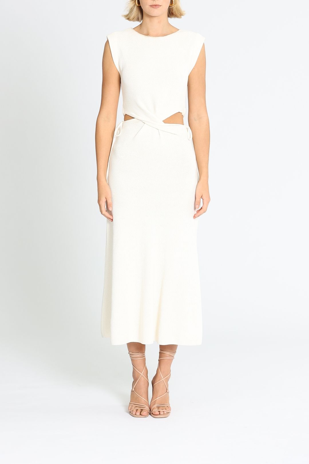 Hire Castelli Knit Dress in Ecru | Camilla and Marc | GlamCorner