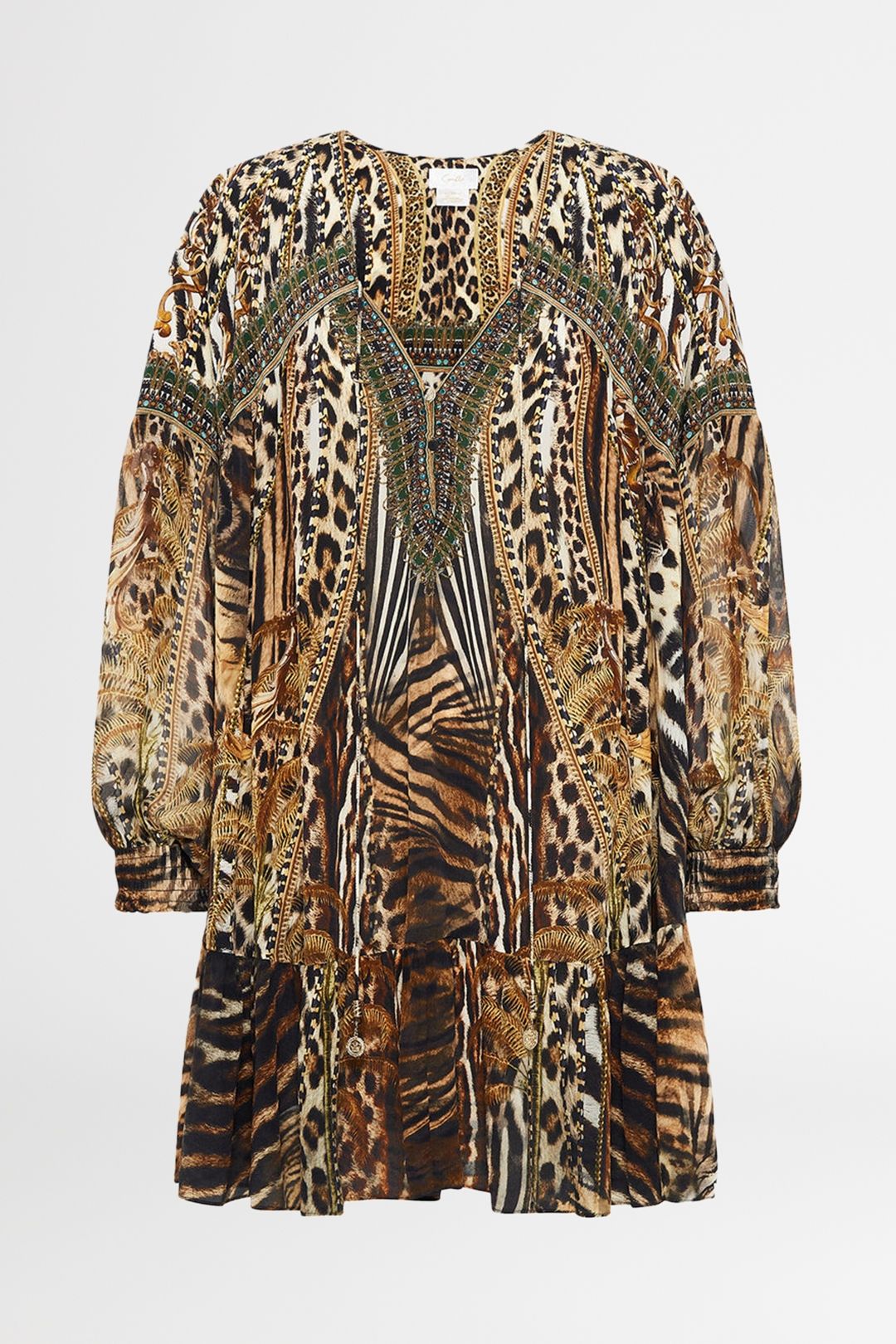 Hire Gathered Yoke Dress in Berkeley St After Dark | Camilla | GlamCorner