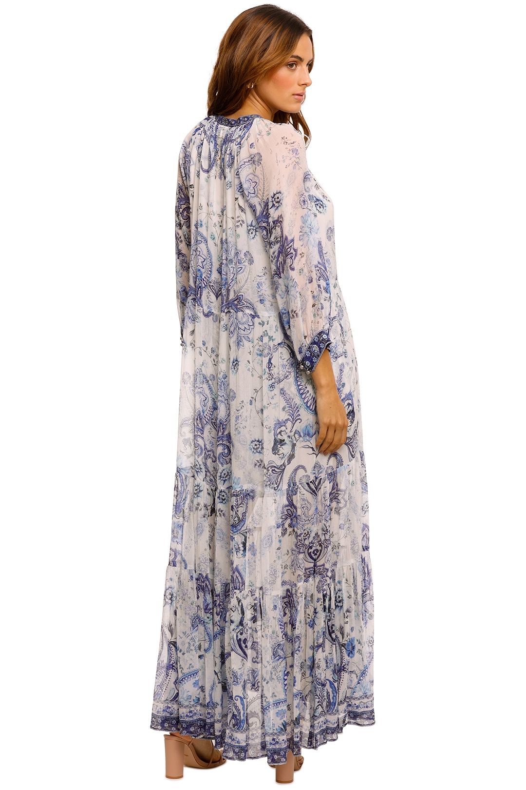 Hire Long Gathered Panel Maxi Dress | Camilla | GlamCorner