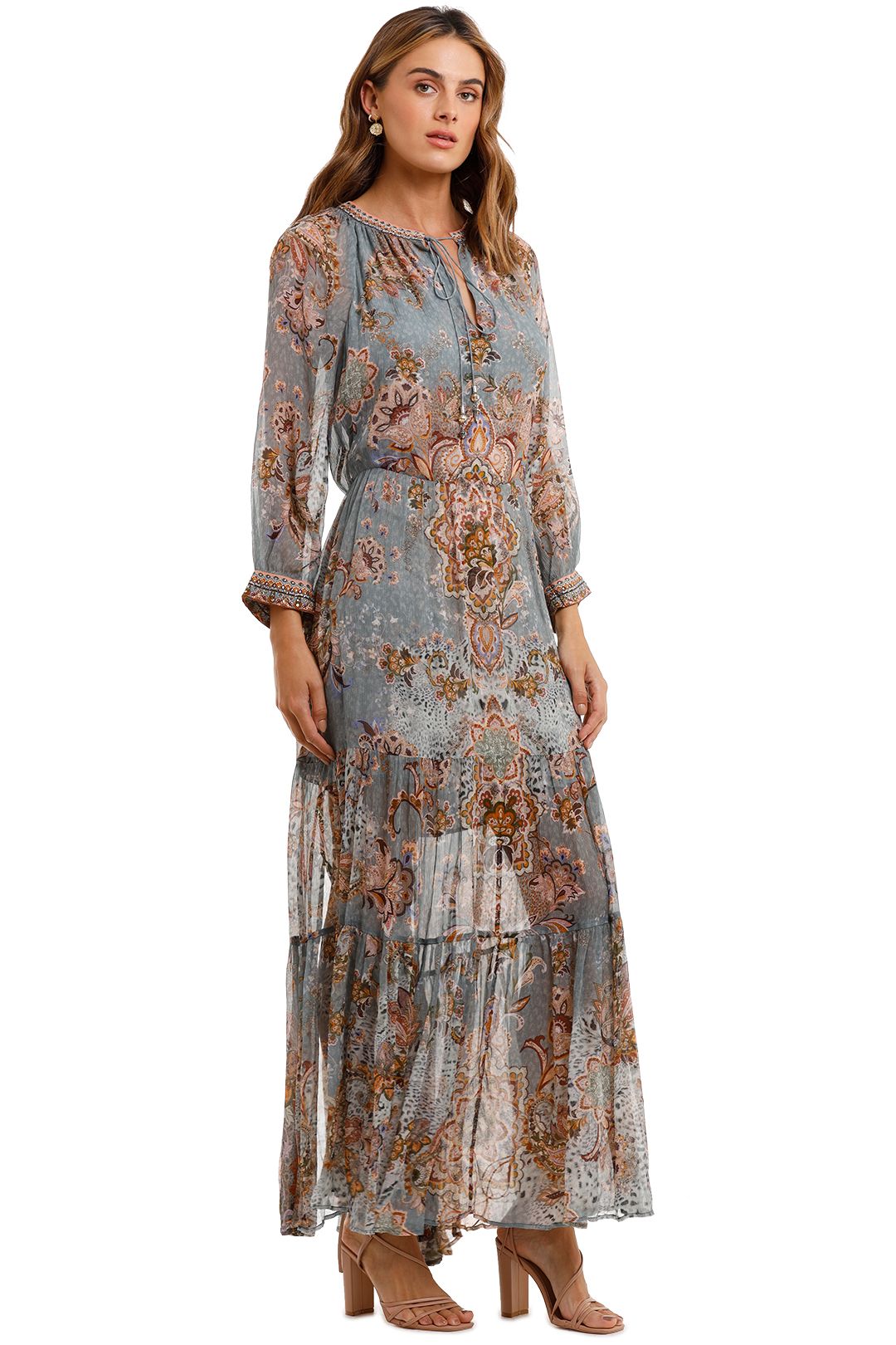 Hire Long Gathered Panel Dress | Camilla | GlamCorner