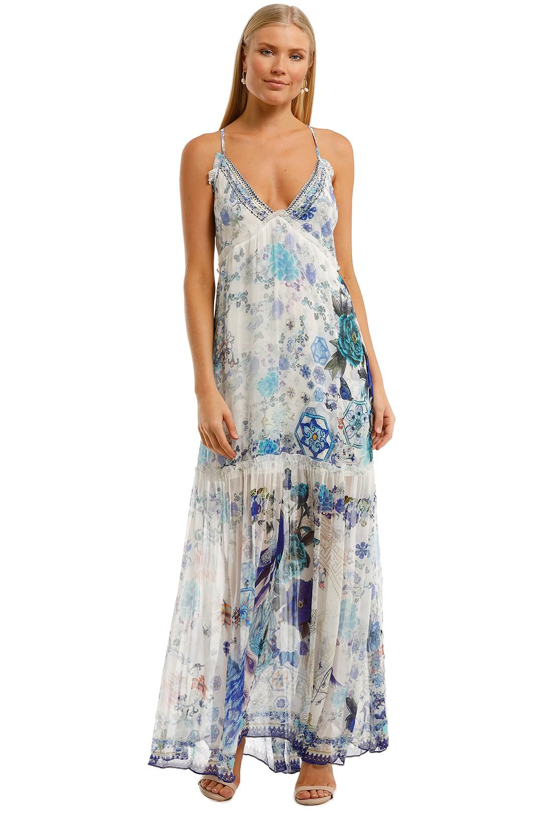 Shoestring Strap Gathered Dress by Camilla for Hire | GlamCorner