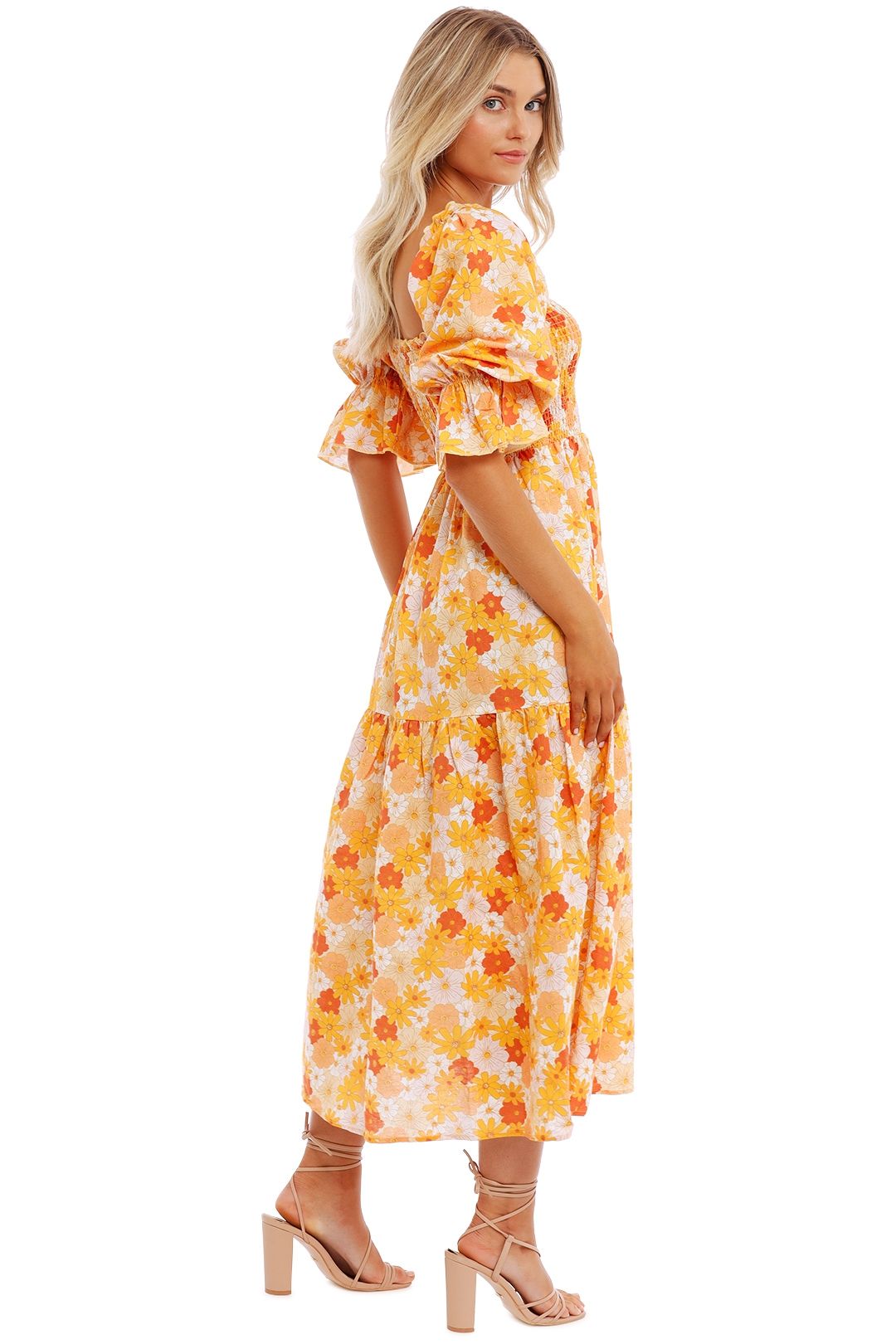 Hire Amber Dress in Seventies Floral | Charlie Holiday | GlamCorner