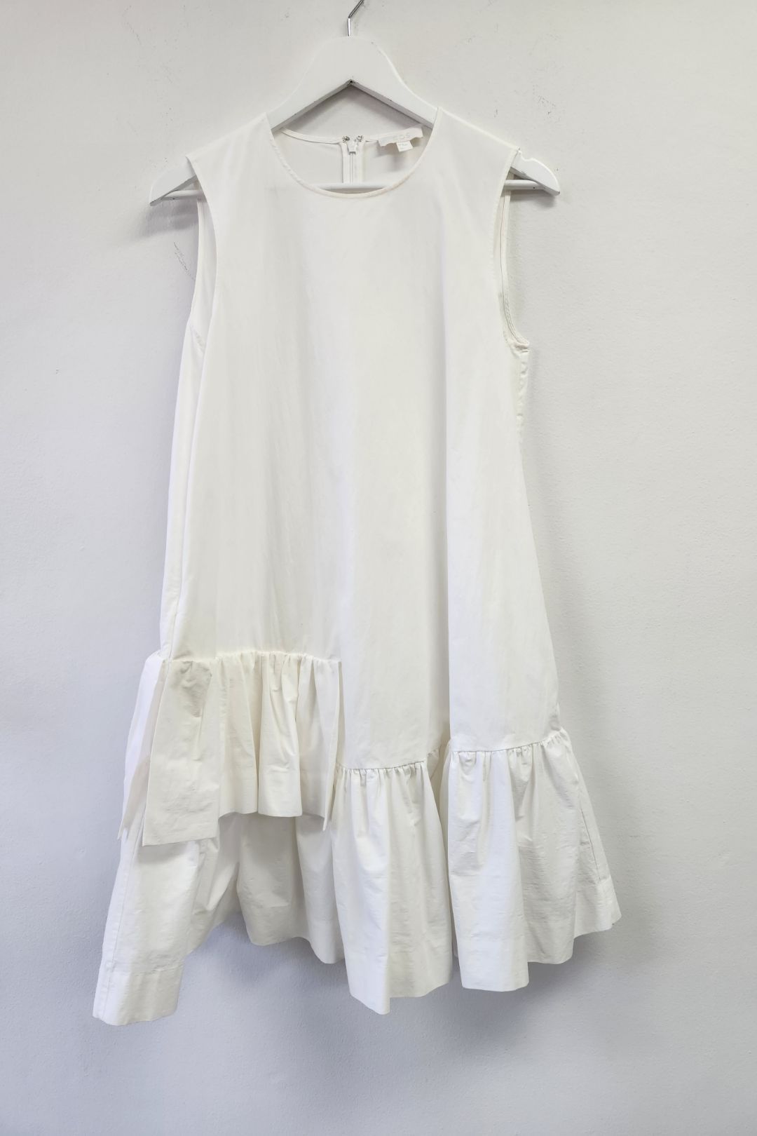 Buy White Ruffle Shift Dress | COS | GlamCorner