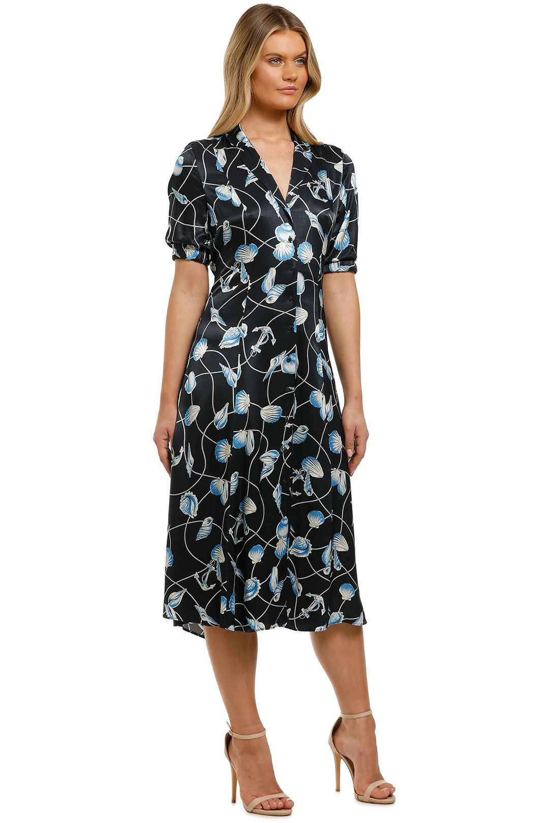 Shell Print Dress in Ink by Country Road for Hire | GlamCorner