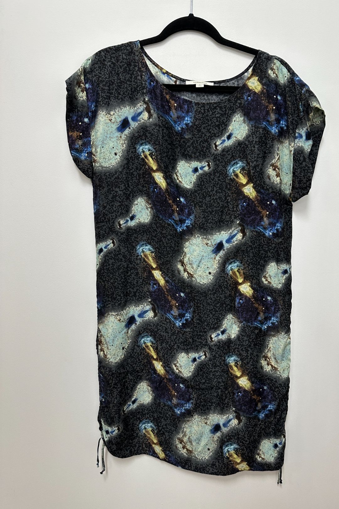 Buy Silk Cosmic Mini Dress in Black | Country Road | GlamCorner