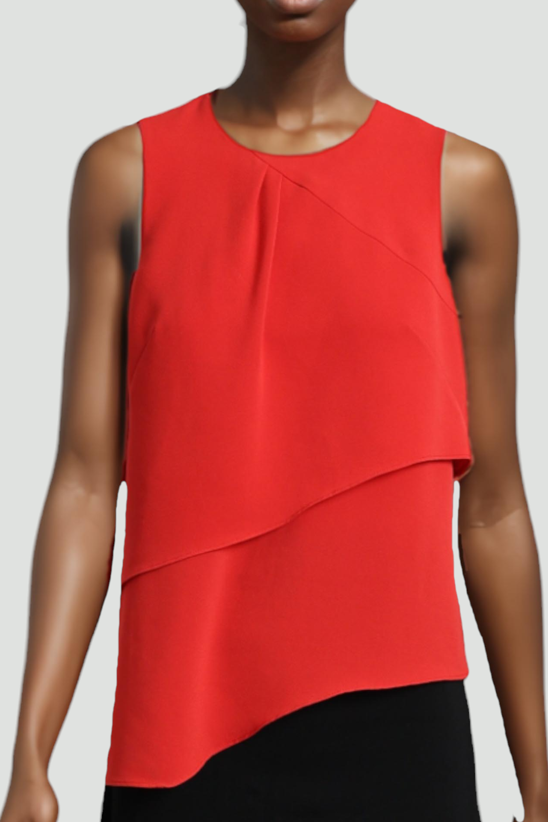 Buy Asymmetrical Red Layered Top | Cue | GlamCorner