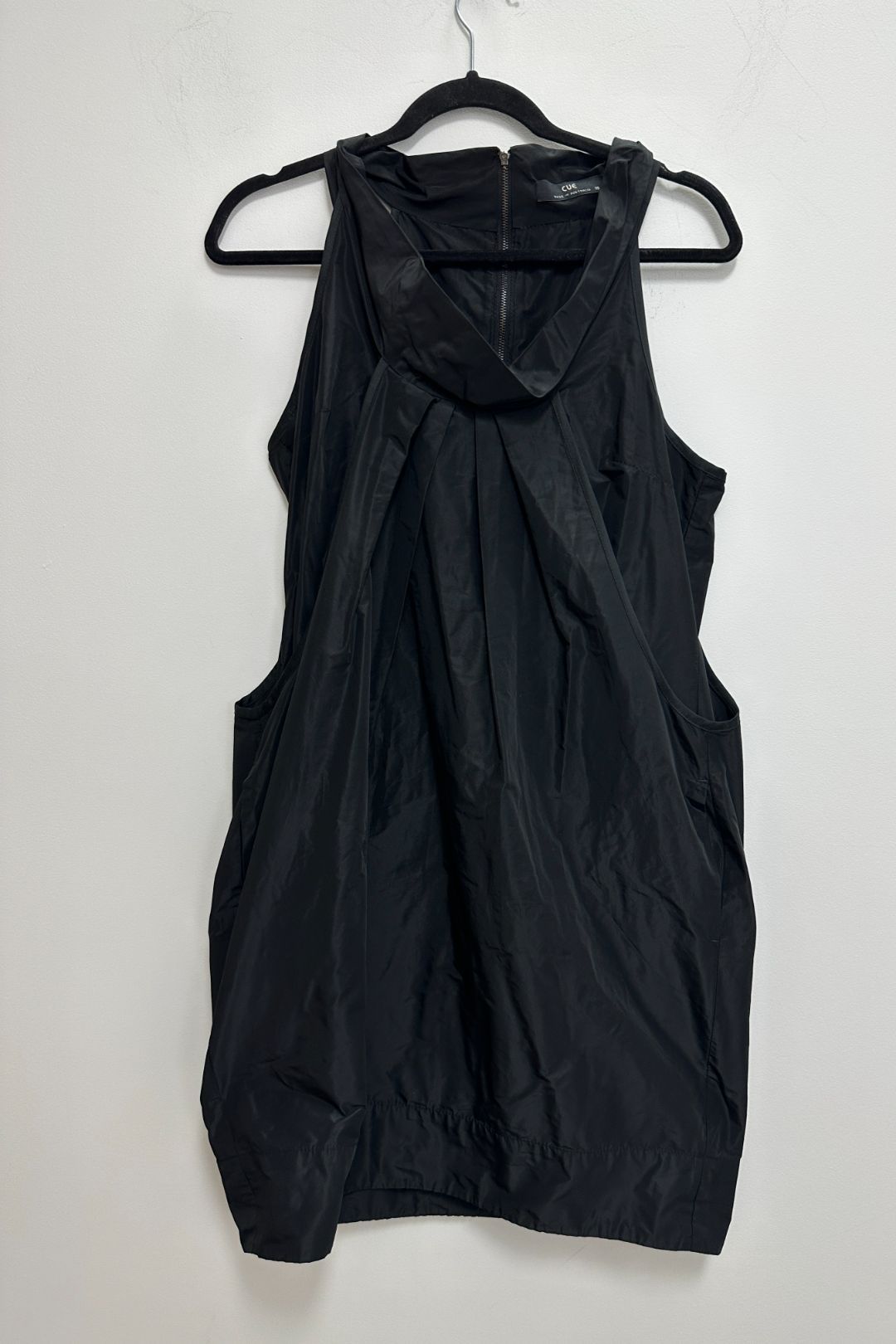 Buy Black Memory Drape Neck Dress | Cue | GlamCorner