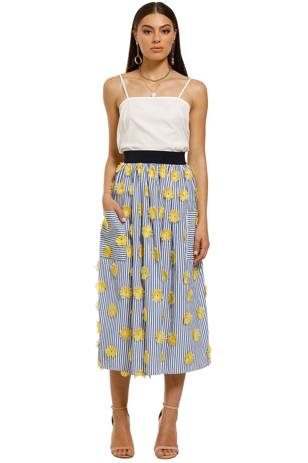 Full Sun Skirt in Stripes by Curate by Trelise Cooper for Rent | GlamCorner