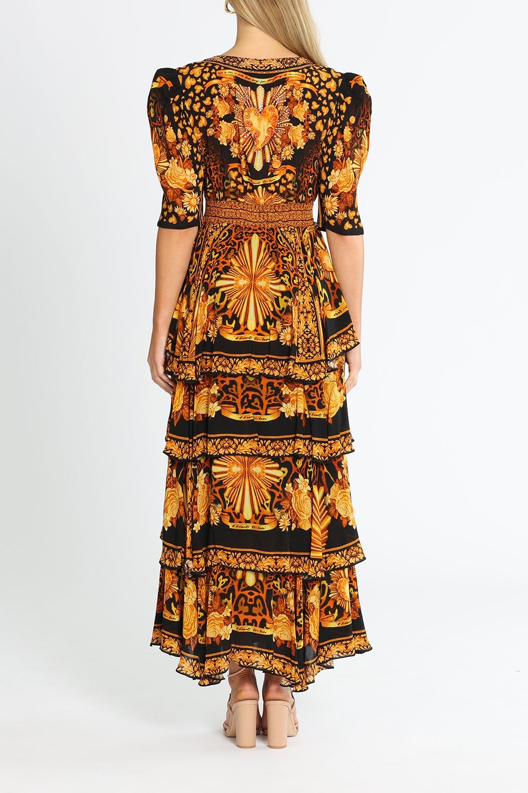 Hire Gold Endless Summer Maxi | Czarina | GlamCorner