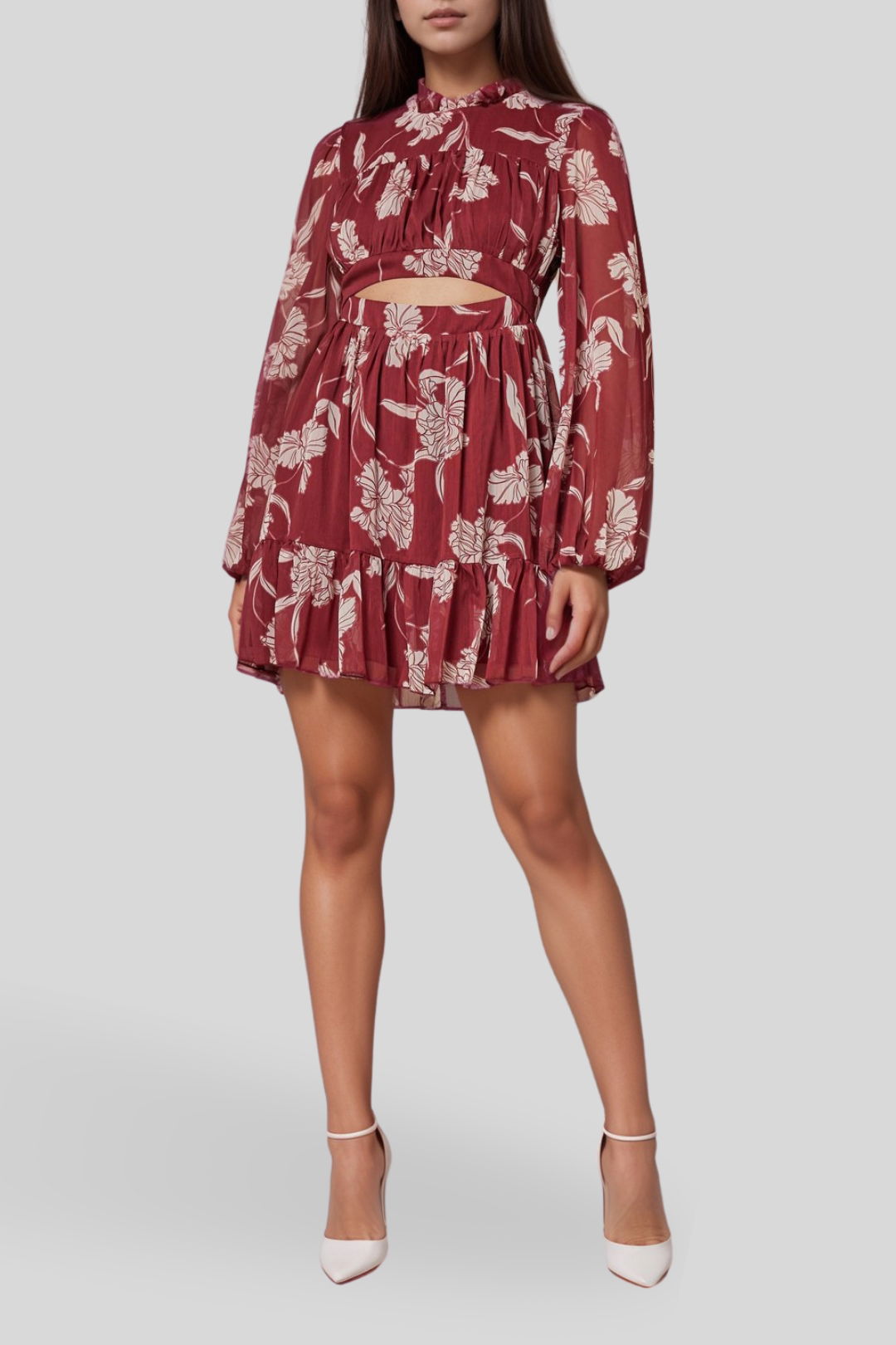 Hire High Neck Mini Dress | AERE | GlamCorner