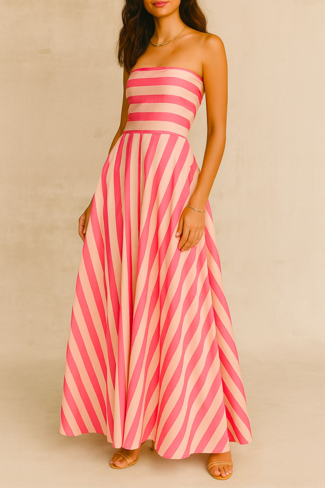 Hire Hazel Dress in Candy Stripe | Aston Studio | GlamCorner
