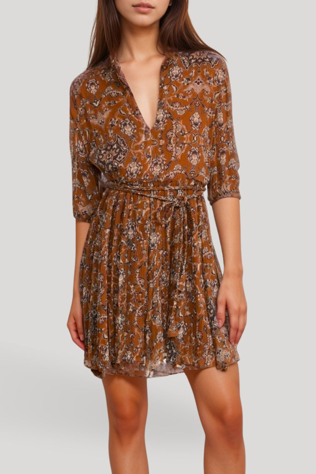 Hire Agatha Dress in Guilded Gold | Hannah Artwear | GlamCorner