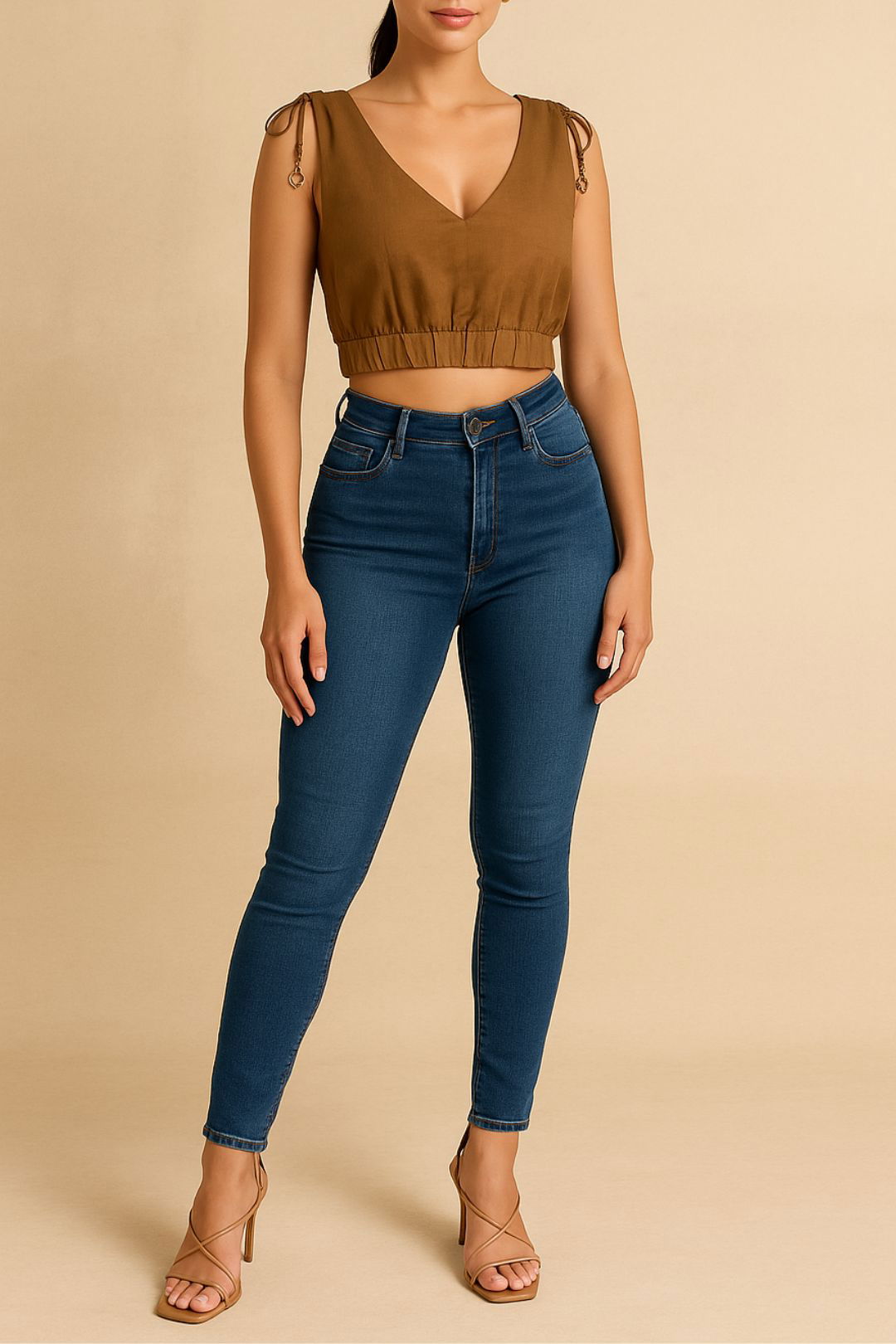 Hire V Neck Crop Top | Seafolly | GlamCorner