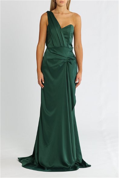 One Shoulder Long Dress by Adrianna Papell for Rent