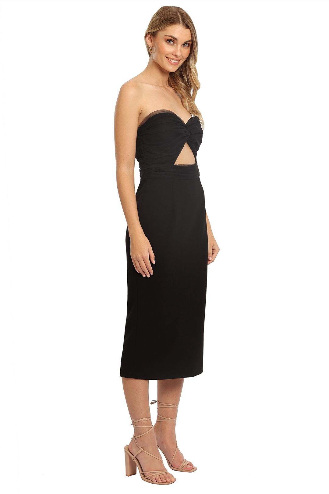 Hire Strapless Cut Out Dress | Elle Zeitoune | GlamCorner