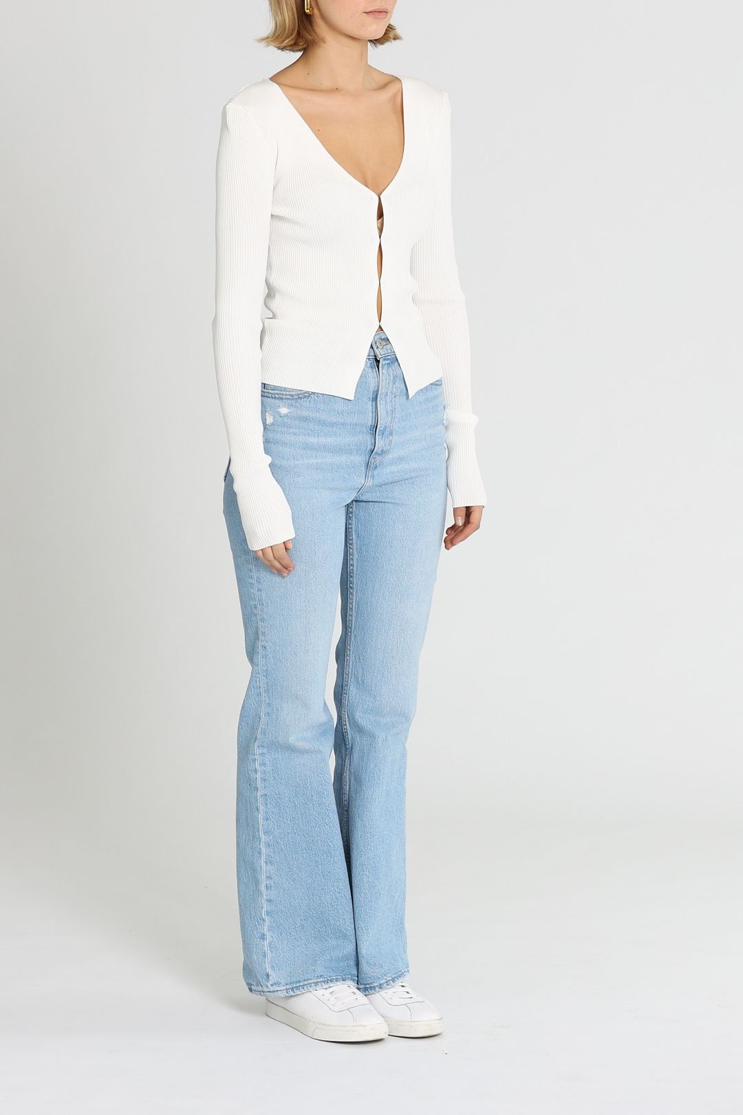 Hire Nazalia Cardigan in White | First Muse | GlamCorner