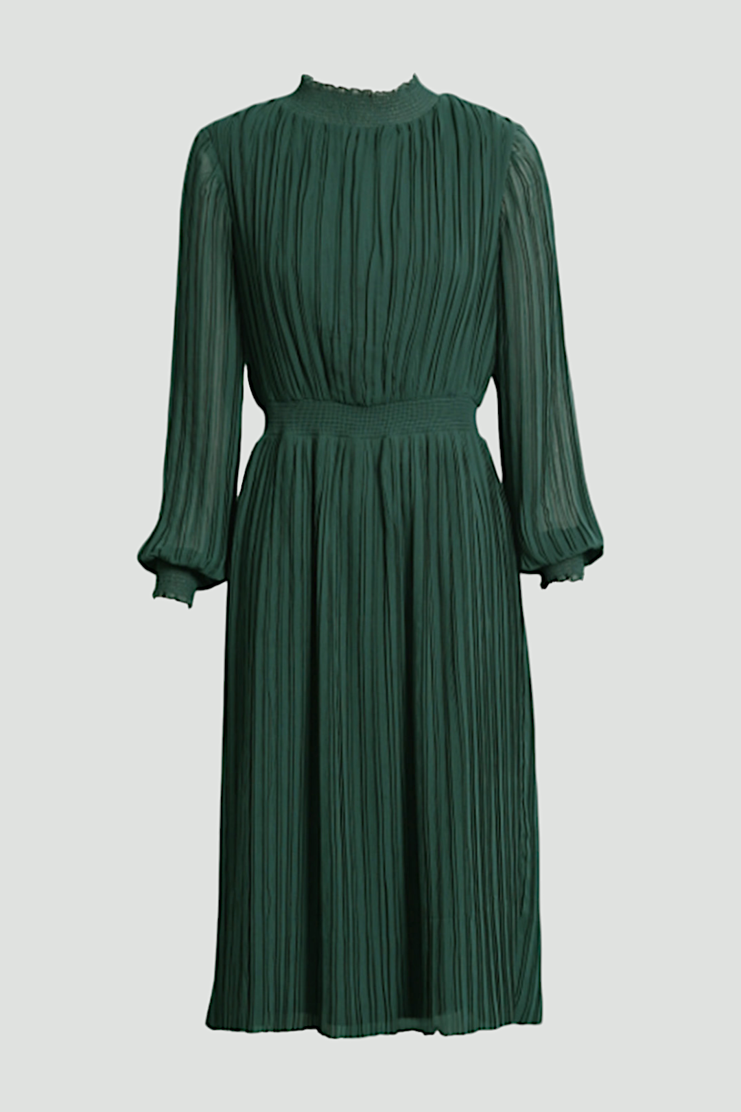 Buy Long Sleeve Midi Dress in Forest Green | French Connection | GlamCorner