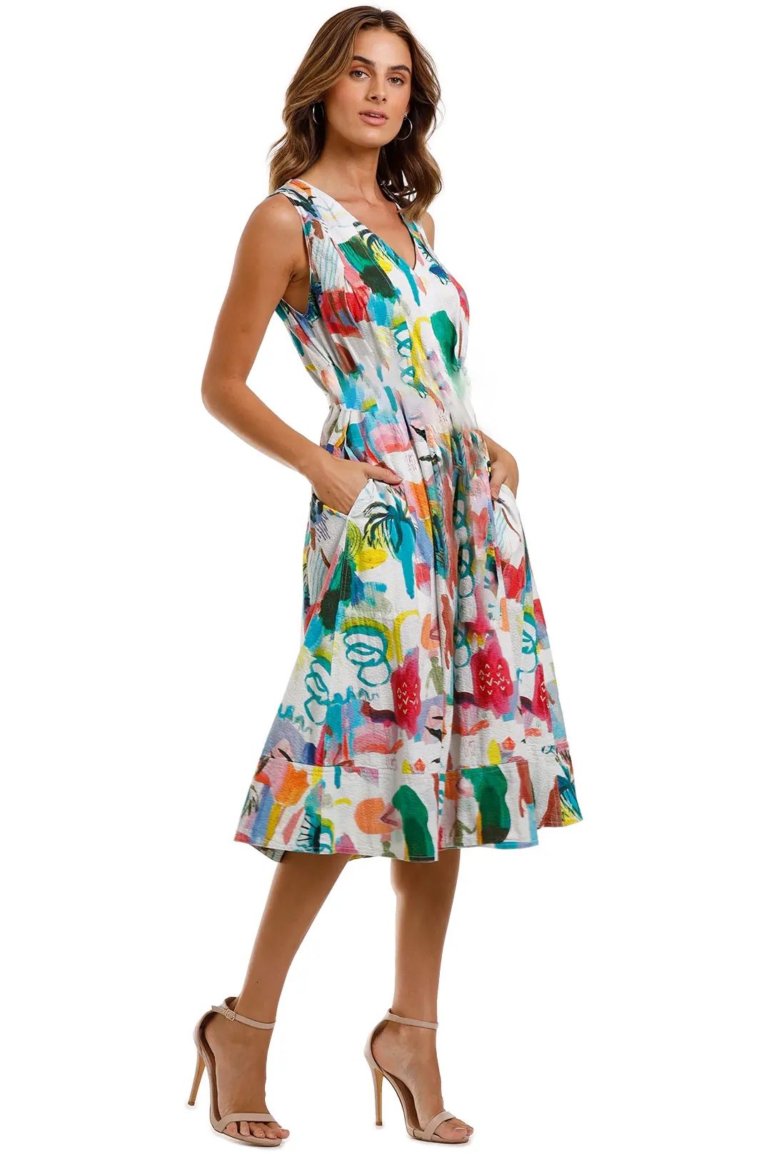 Shadow Pattern Dress by Gorman for Hire | GlamCorner