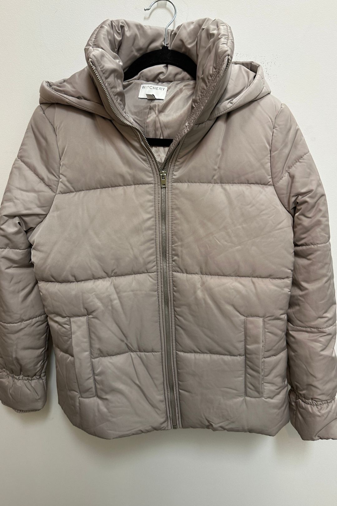 Buy Dusty Pink Puffer Jacket | Witchery | GlamCorner