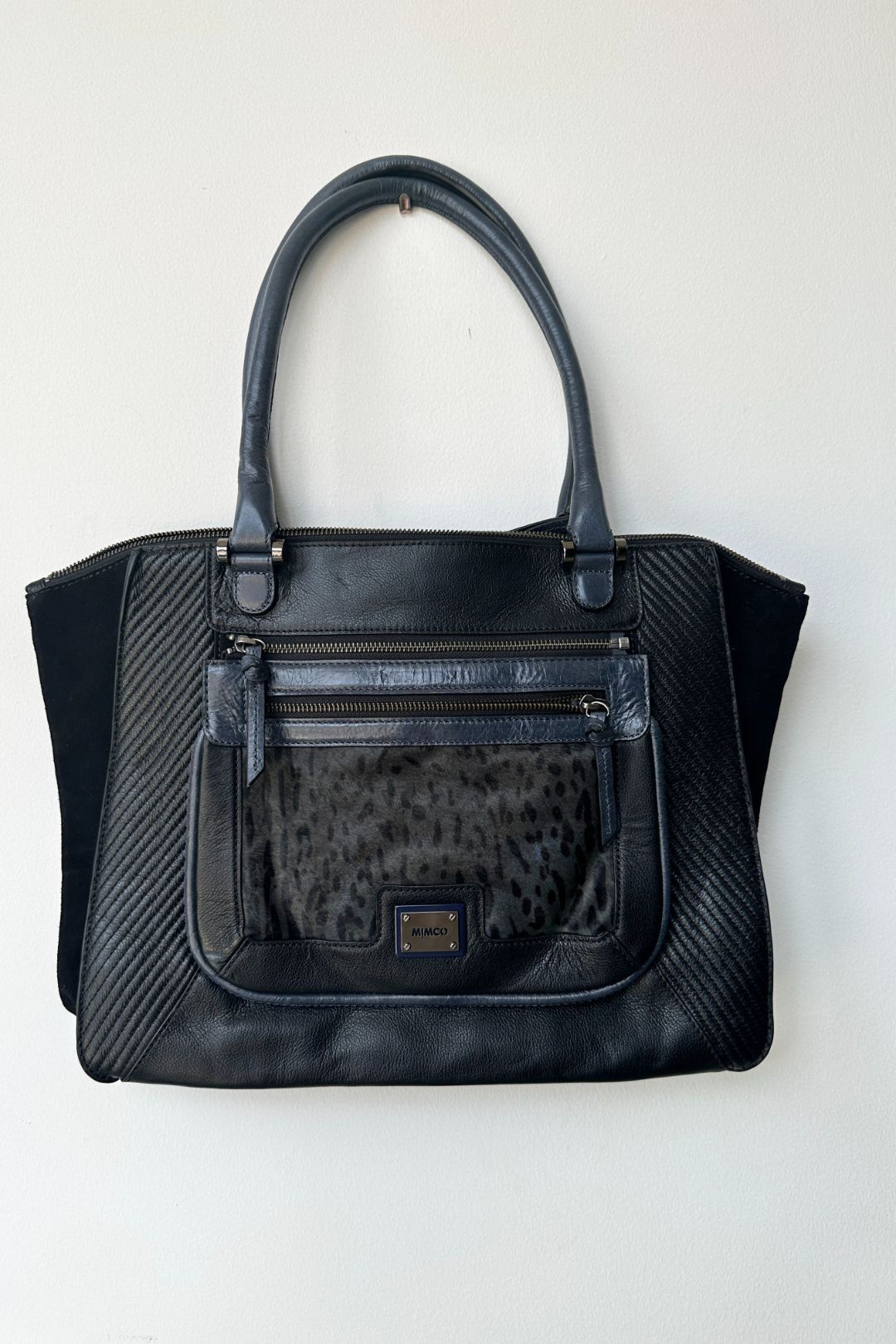 Buy Black Leather Bowler Style Bag | Mimco | GlamCorner