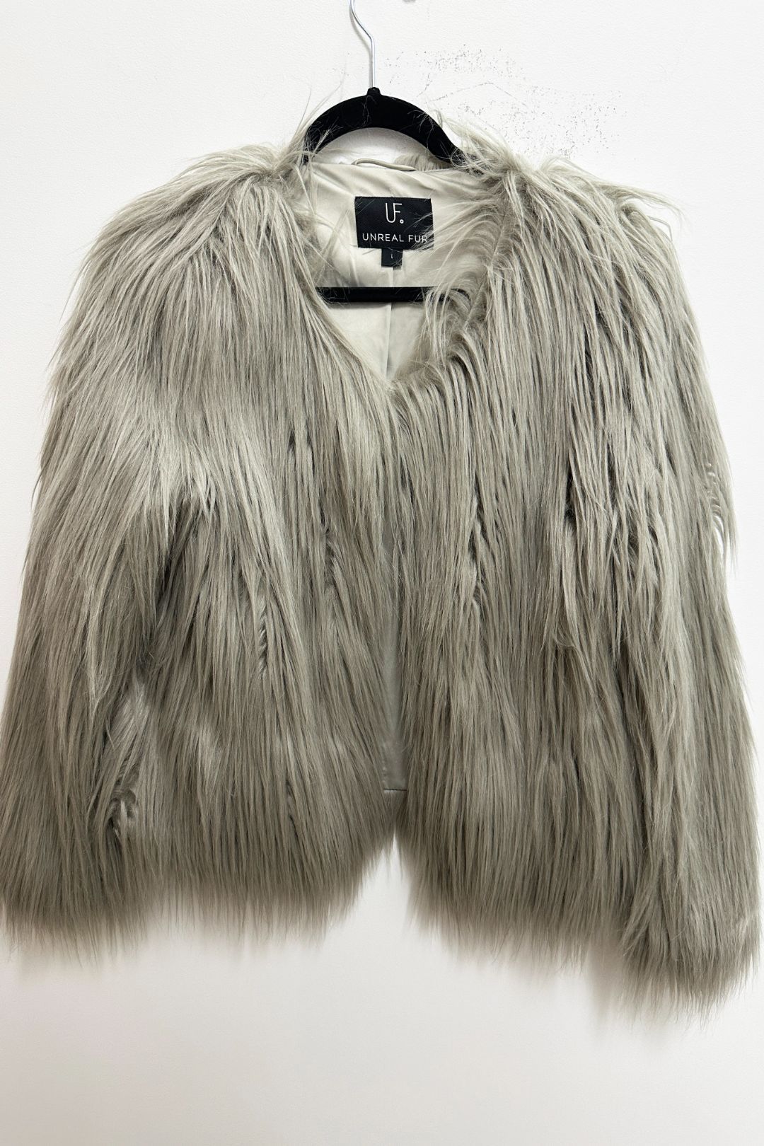 Buy Unreal Dream Jacket in Gray | Unreal Fur | GlamCorner