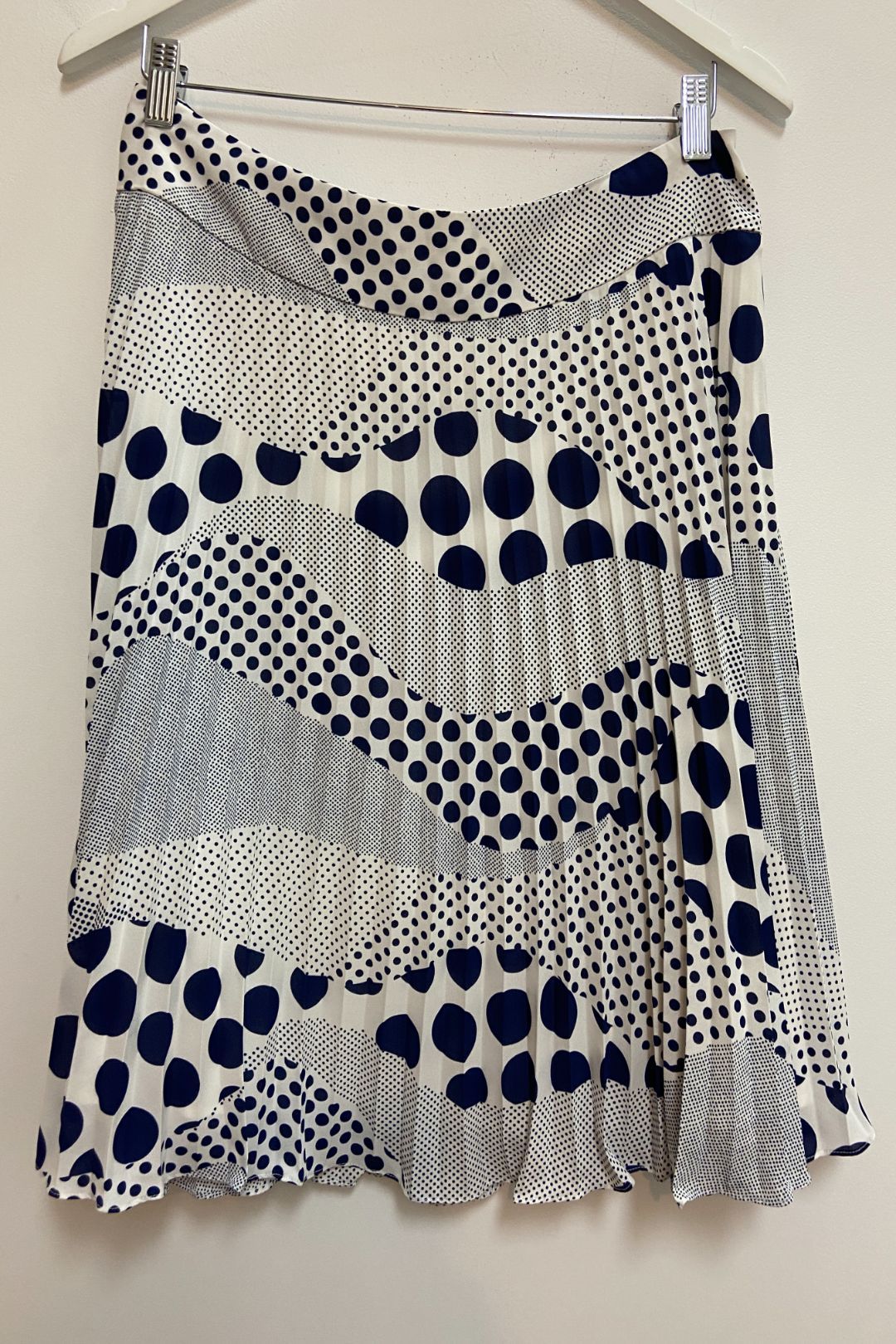 Buy Blue and White Spotted Skirt | Review | GlamCorner